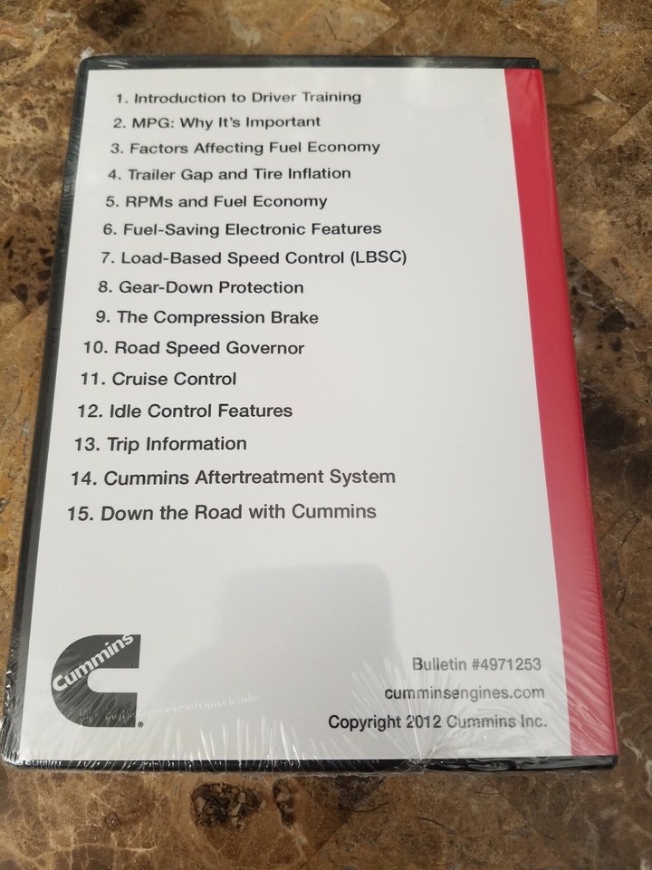*NEW* OFFICIAL Cummins Driver Training 2012 DVD - Maximize Your Cummins ...
