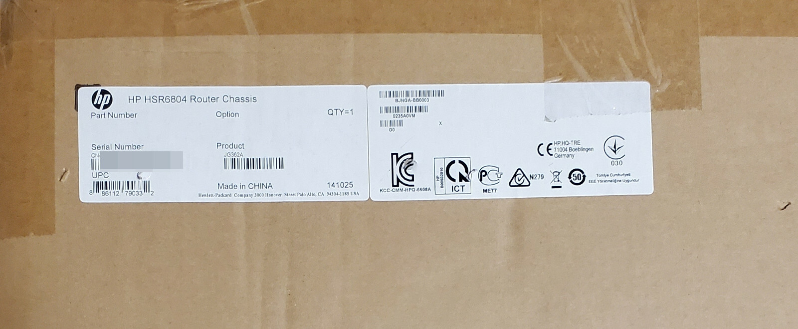 NEW HP HSR6804 Router Chassis JG362A | eBay