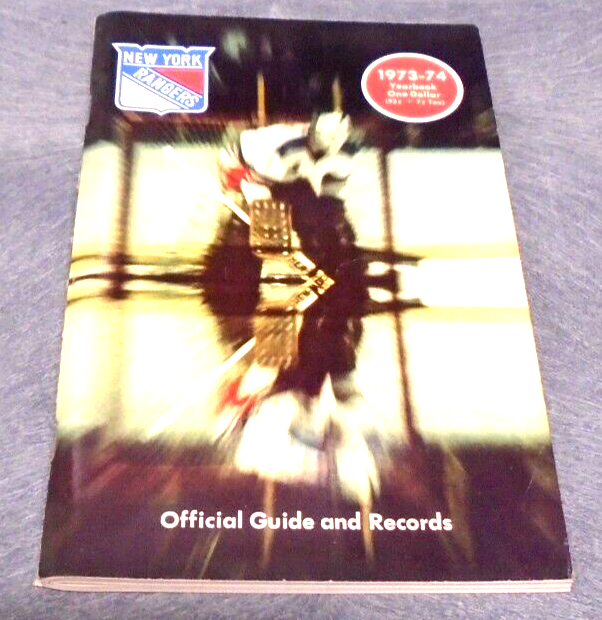 1973-1974 NEW YORK RANGERS NHL HOCKEY MEDIA GUIDE / YEARBOOK VERY RARE ...