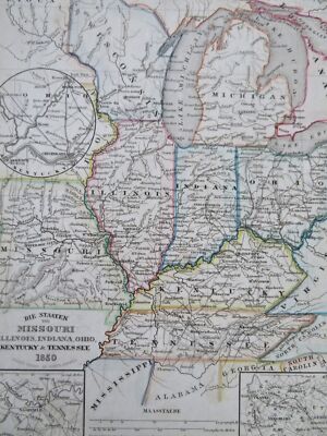 Missouri Illinois Indiana Ohio Kentucky & Tennessee Nashville 1850 ...