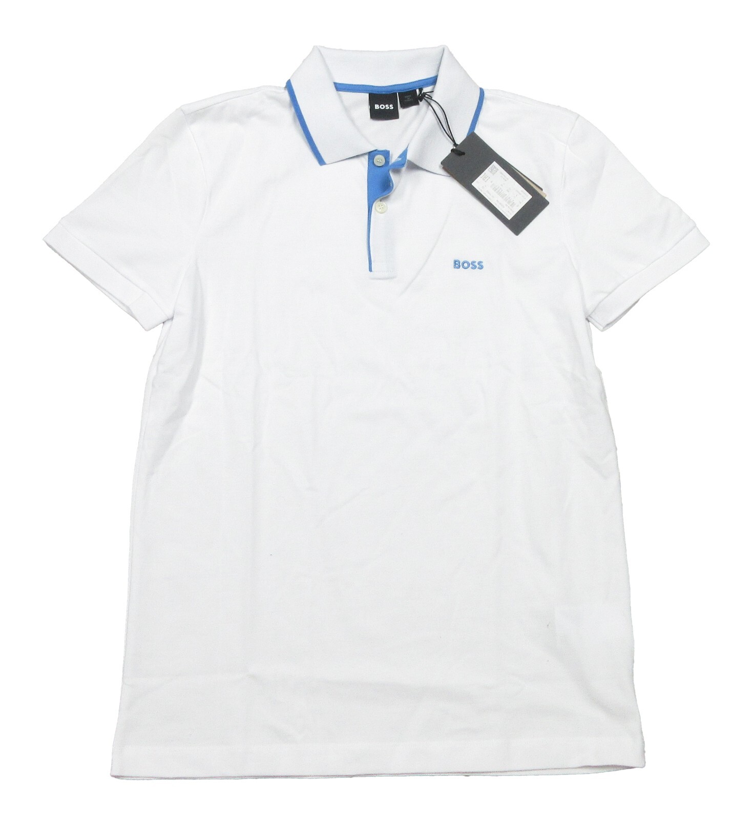 Boss Hugo Boss Men's White Firenze 33 Tipped Short Sleeve Polo Shirt | eBay