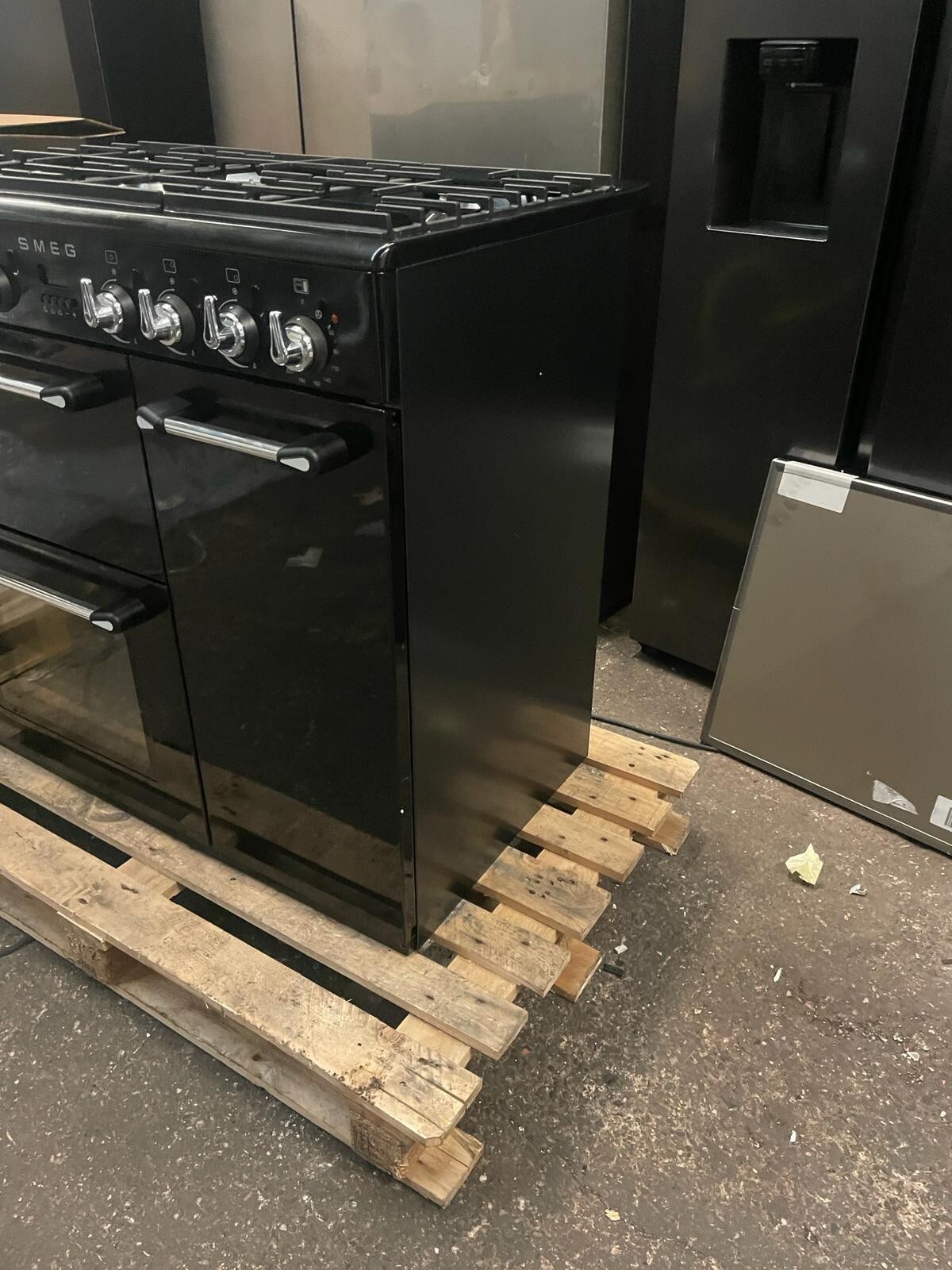 Smeg Victoria BM93 Dual Fuel Range Cooker - 90cm, Black for sale online ...