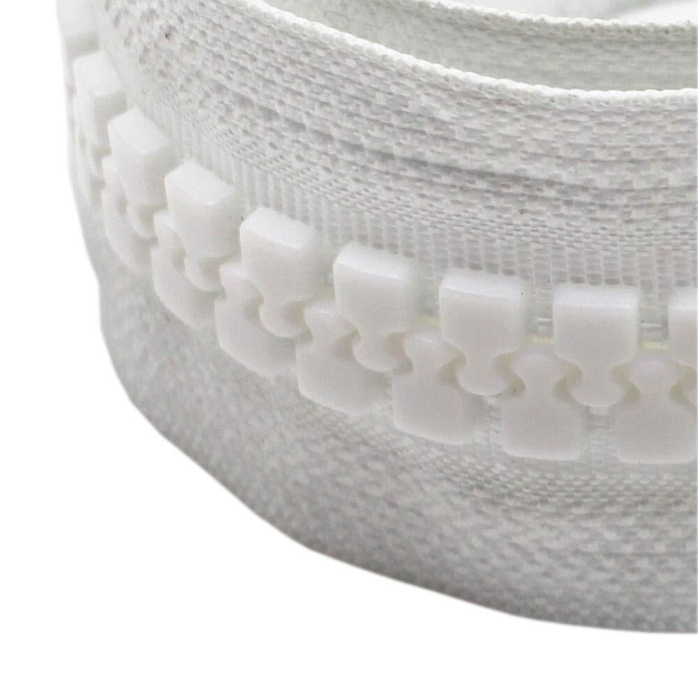 #20 Super Large Plastic Zipper White Heavy Duty Zippers by The Yard ...