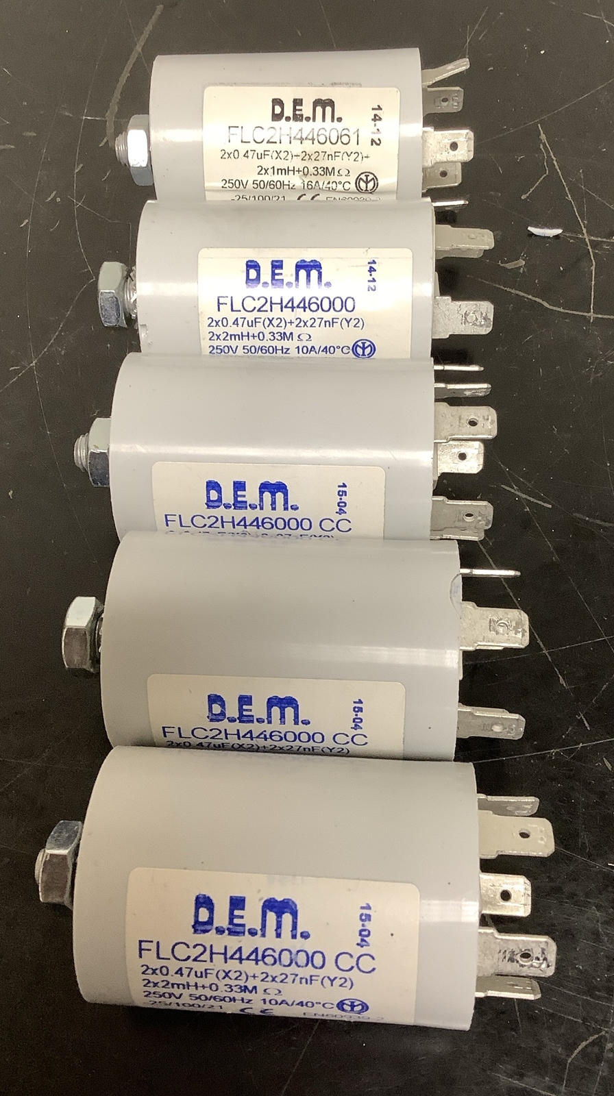 Lot Of 5 D.E.M Washing Machine MAINS SUPPRESSOR FILTER FLC2H44600 ...