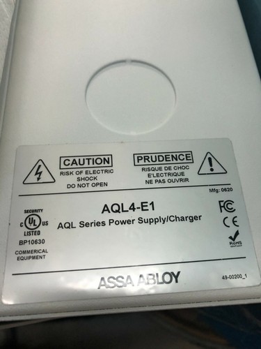 ASSA ABLOY / Securitron AQL4-E1 Power Supply with Enclosure and Lock ...