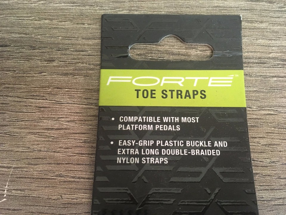 NEW Forte Toe Straps Compatible with Most Platform Pedals Black Nylon ...