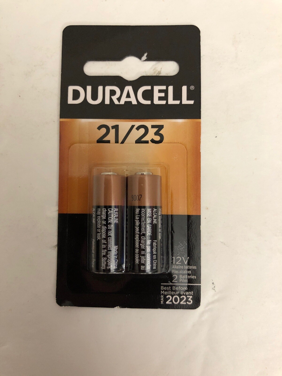 Duracell A23 23A, A23BP, GP23, MN21, 21/23 12V Alkaline Battery-Receive ...