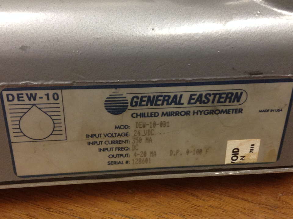 General Eastern - Model: DEW-10-0B1 - Chilled Mirror Hygrometer | eBay