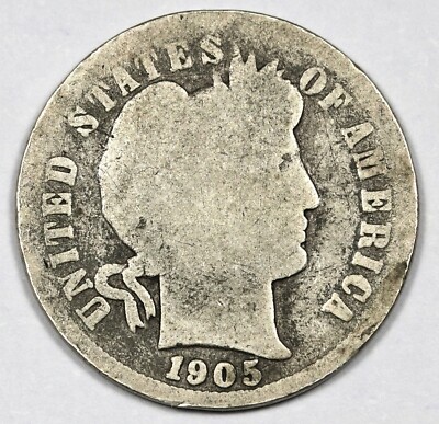 1905-o Barber Dime. Micro "o". Circulated. 171344 | eBay