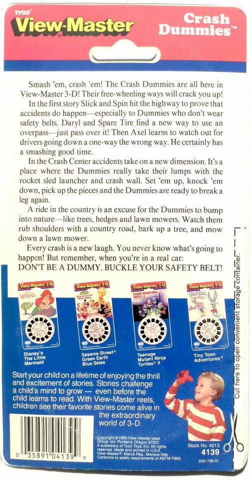 THE INCREDIBLE CRASH DUMMIES 3d View-Master 3 Reel Packet SEALED | eBay