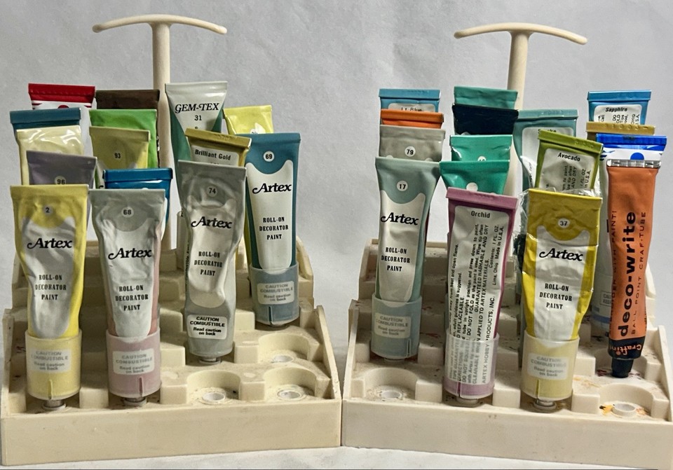 Lot 32 Artex Roll On Vintage Fabric Paint White Tri Chem Totes Liquid ...