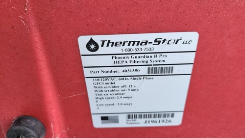 Phoenix Guardian R Pro HEPA Filtering System (4031350) Air Scrubber ...