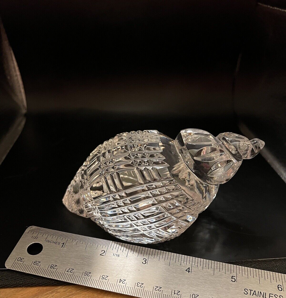 Waterford Crystal LARGE Conch Shell Seashell Paperweight 5" MINT | eBay