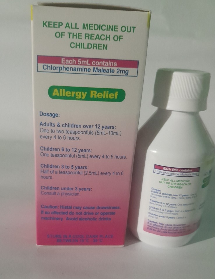 Histal Allergy Relief Elixir Antihistamine Therapy (125ml) | eBay