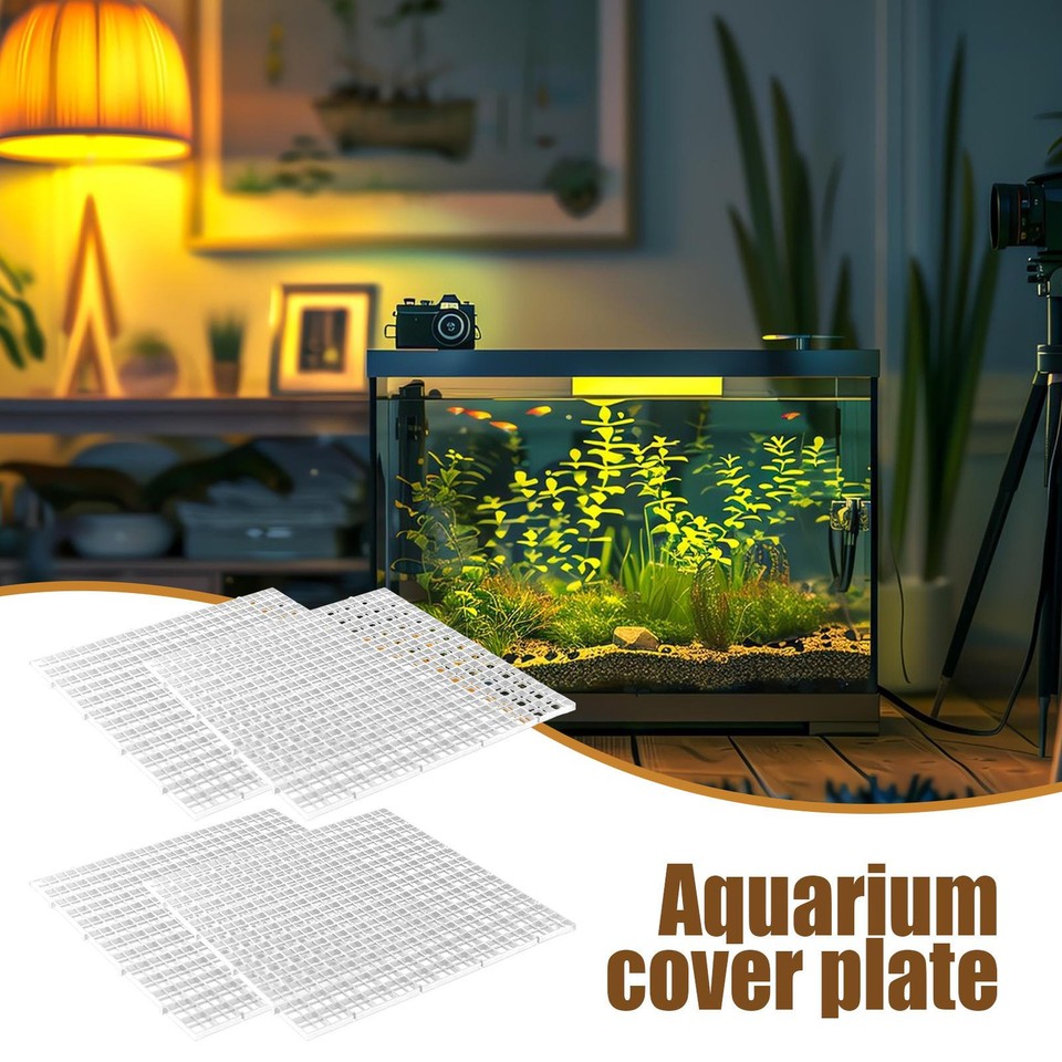 4pcs DIY Aquarium Lid Fish Tank Cover Lid Aquarium Top Cover Hood Black ...