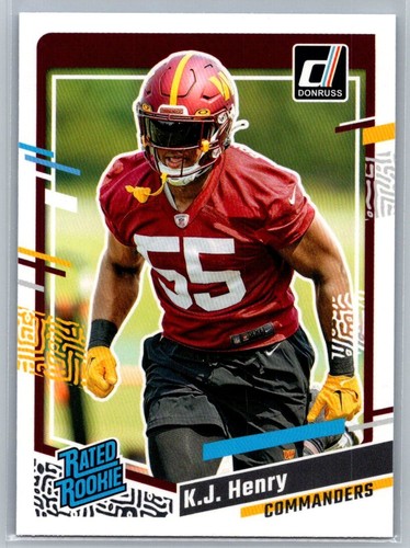 2023 Donruss Rated Rookie RC #400 KJ Henry Washington Commanders ...