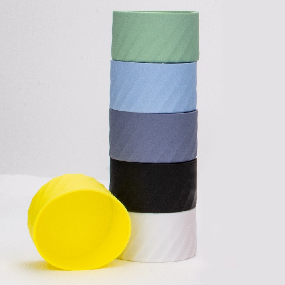 2Pcs Anti-Slip Bottle Bottom Sleeve White Cup Protector Glasses ...