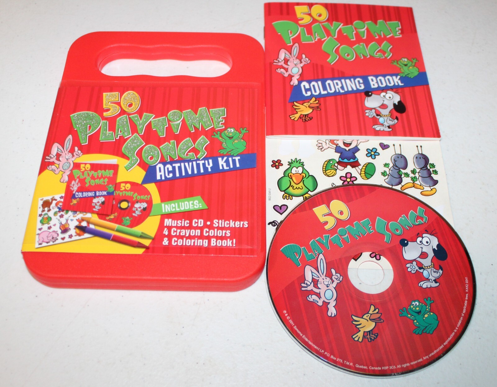 50 Playtime Songs Activity Kit (CD 2012) w/ Book, No Crayons, 3 ...