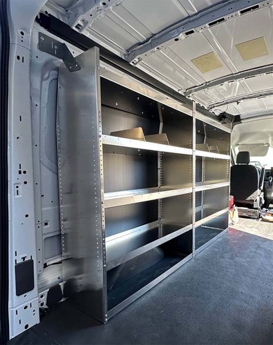 Set of 2 Aluminum Shelving Units for Mid & High Roof Full Size Ford ...