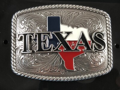 New Nocona Men's Rounded Square Painted Texas Buckle | eBay