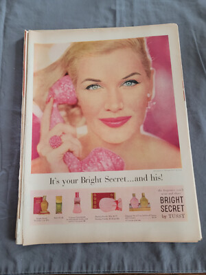 VTG 1956 Original Magazine Ad TUSSY Fragrance It's Your Bright Secret ...
