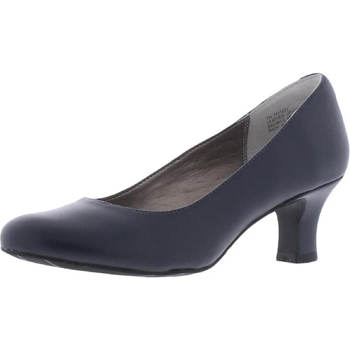 Array Womens Flatter Navy Leather Evening Pumps Shoes 6.5 Medium (B,M ...