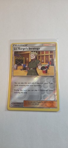 Lt Surges Strategy 60/68 Reverse Holo Hidden Fates Pokemon Card | eBay