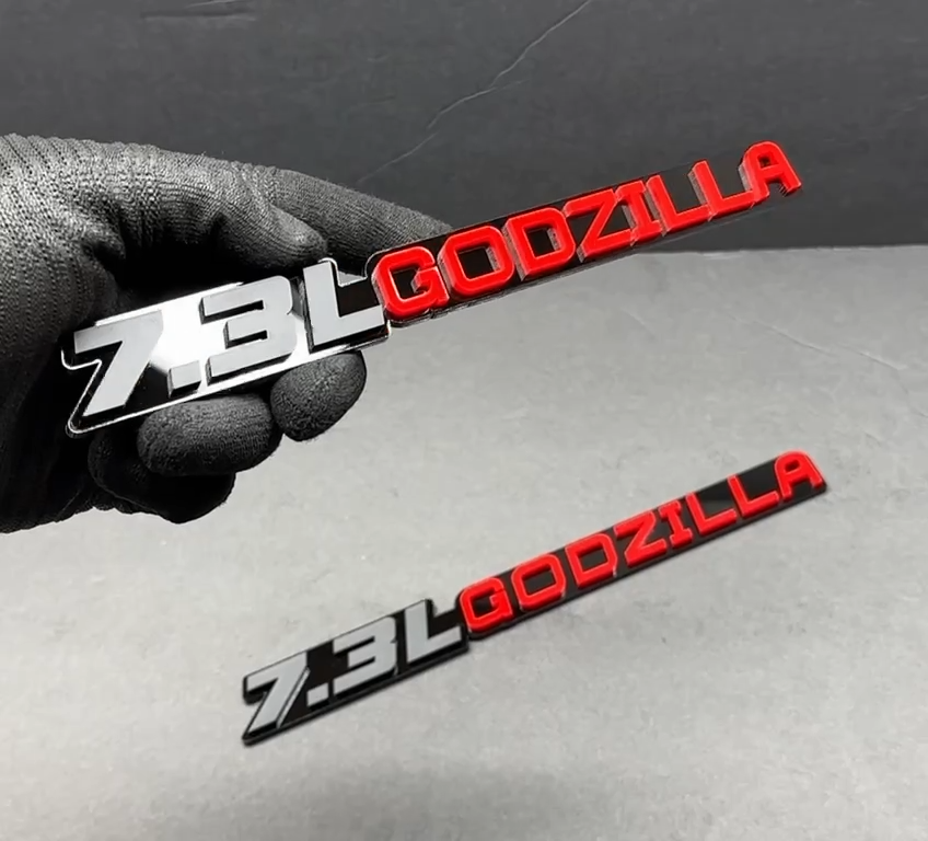 7.3L Godzilla Engine 3D Badge Pair – Qty 2, Emblems for Car Fender ...
