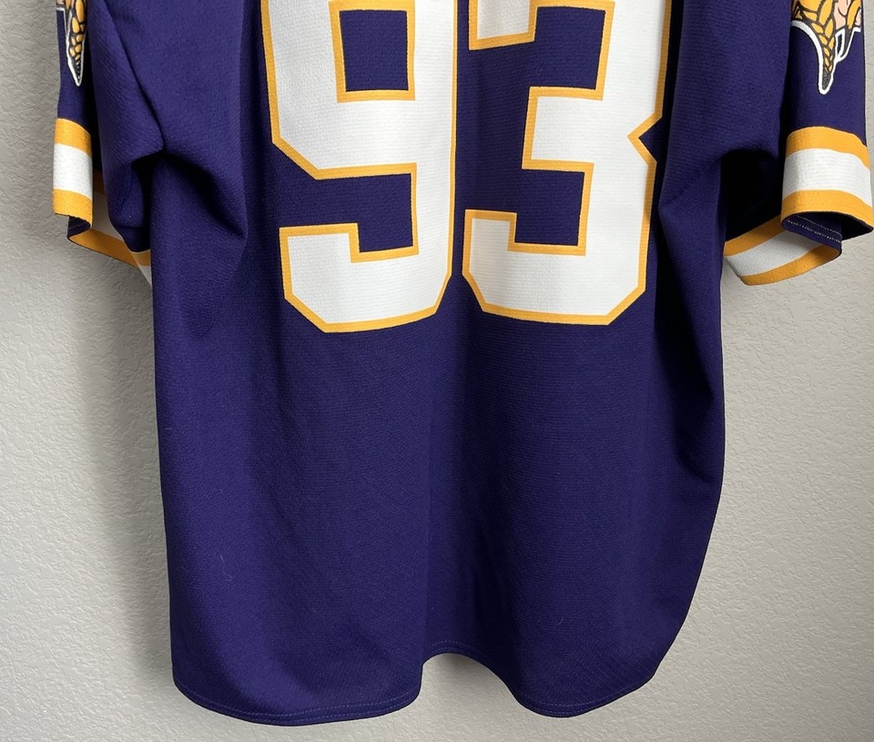 Nice! Vtg Logo 7 Minnesota Vikings John Randle #93 Jersey Men's XL Made ...
