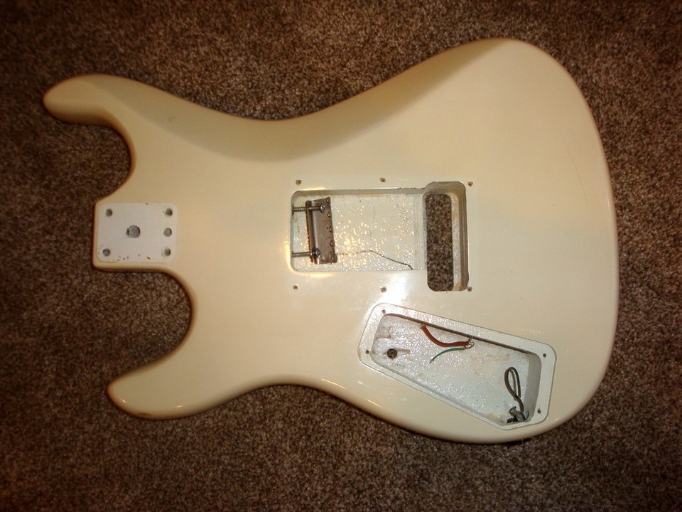 Original 80's KRAMER STRAT GUITAR BODY Floyd Rose White Great Project ...
