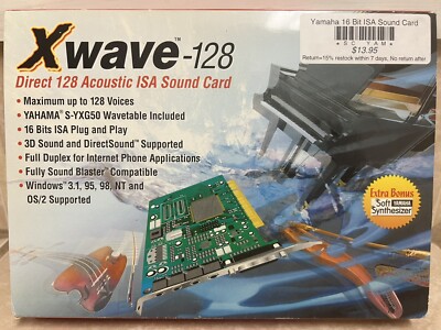 Xwave-128 (Yamaha OPL3 YMF719E-S) Audician 32 Plus Variant ISA Sound ...