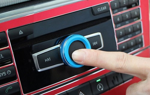 For Benz GLE GLS 2016-2019 Blue Alloy Central Console Volume Switch ...