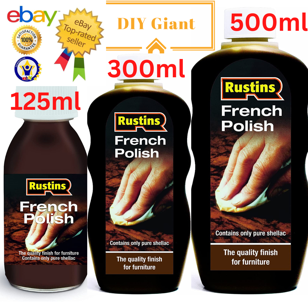 Rustins French Polish Pure Shellac Wood Gloss Polish 125ml/ 300ml ...