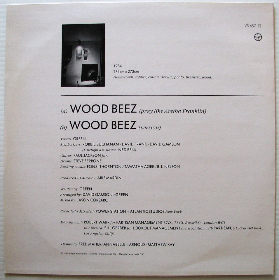 SCRITTI POLITTI Wood Beez (Pray Like Aretha Franklin) UK 12 inch 1984 Virgin | eBay