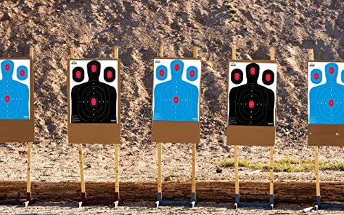 Silhouette Shooting Target -Size 18 x 24 -Multiple Aiming Zones-Blue ...