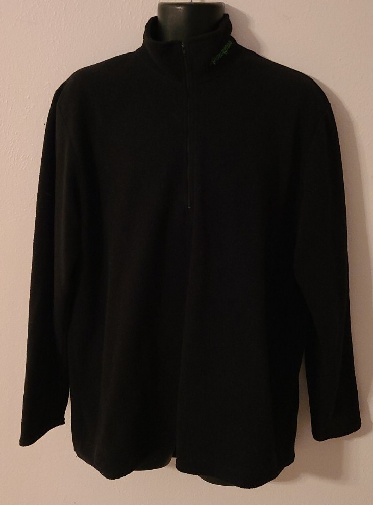 Remington Clothing Mens Sz Large Black Fleece Pullover Sweater Jacket 1 ...