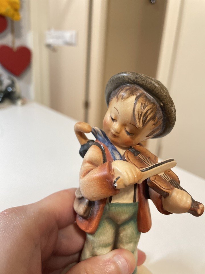 Goebel Hummel Little Fiddler 4 TMK-2 Incised Crown Full Bee Boy Playing ...