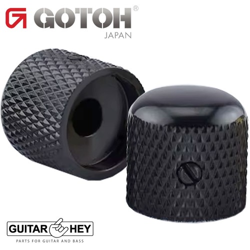 NEW (2) Gotoh VK1-19 - Control Knob - DOME - Bass Guitar 6mm hole METAL - BLACK | eBay UK