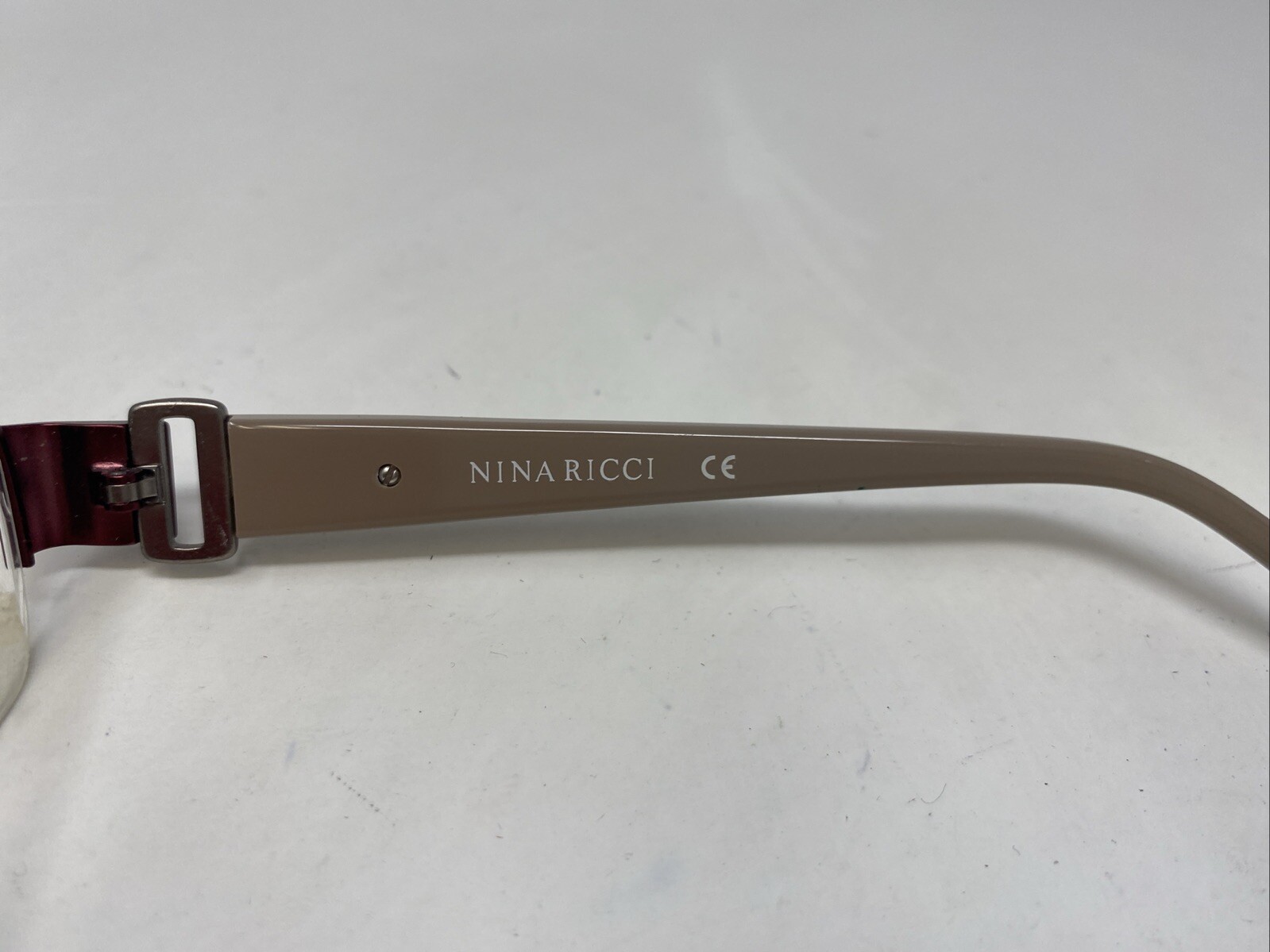 Nina Ricci NR2402 C02 51-17-135 Red Wine Metal Half Rim Eyeglasses ...