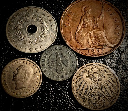 Mixed Lot of 5 Assorted Foreign Coins! 5 Coins Per Order! All Pre 1965 ...