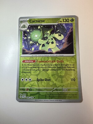Pokémon TCG Cacturne Scarlet & Violet Base Set 006/198 Reverse Holo ...