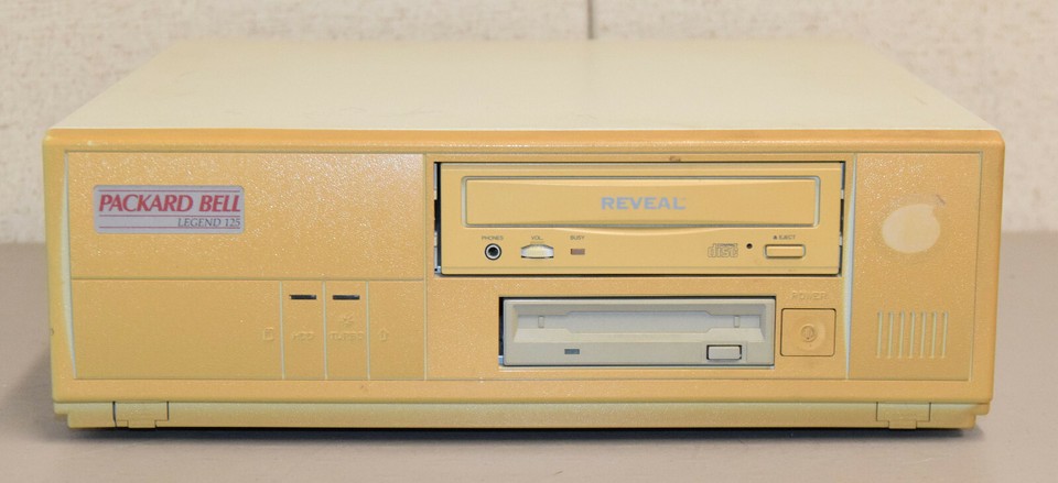 DEAD Packard Bell Legend 125 PB411A Intel 486 SX ISA CD-ROM 3.5" Floppy ...