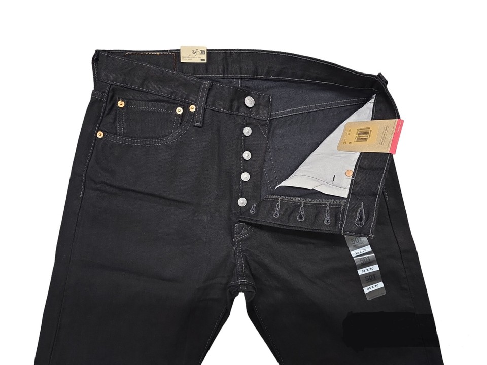 Levi's Men's 501 Original Fit Jean Black 36W x 30L 005010660 | eBay