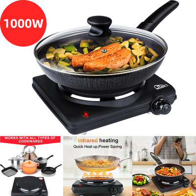 1000W Single Hot Plate Electric Cooker Hob Table Top Cooker Heat ...