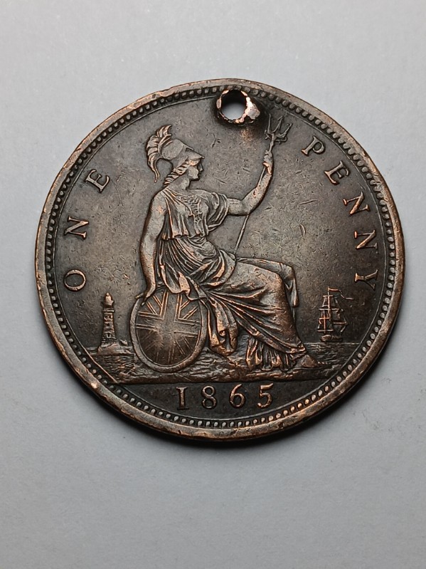 1864 & 1865 Great Britain Queen Victoria Pennies, 1862 Farthing (3 ...