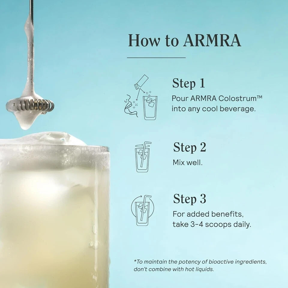 ARMRA Colostrum™ Premium Powder, Grass Fed, Gut Health Bloating ...