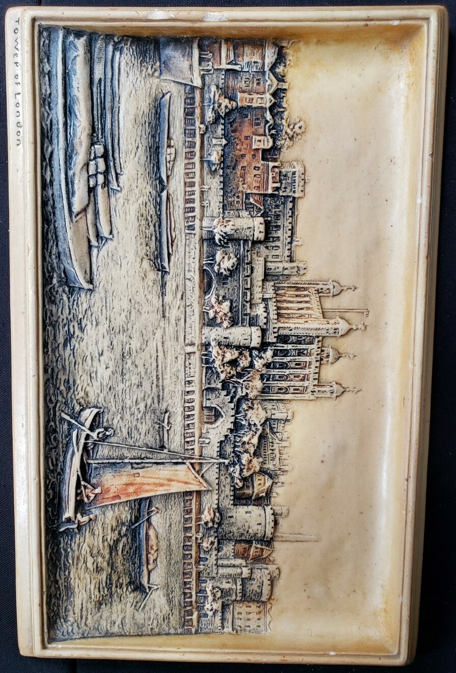 Vintage IVOREX PLAQUE by aurthur Osborne 1941 TOWER OF LONDON made in ...