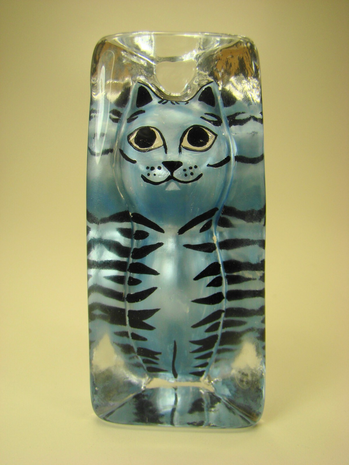 CRYSTAL GLASS CAT FIGURINE MADE IN CHINA 6" | eBay