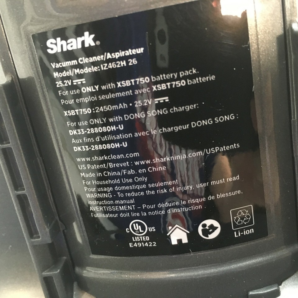 Shark IZ462H Vertex Lightweight Cordless Stick Vacuum USED 622356565622 ...