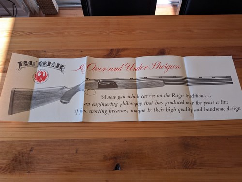VINTAGE Ruger Firearms Over and Under Shotgun 1979 NOS Dealer Poster 11 ...